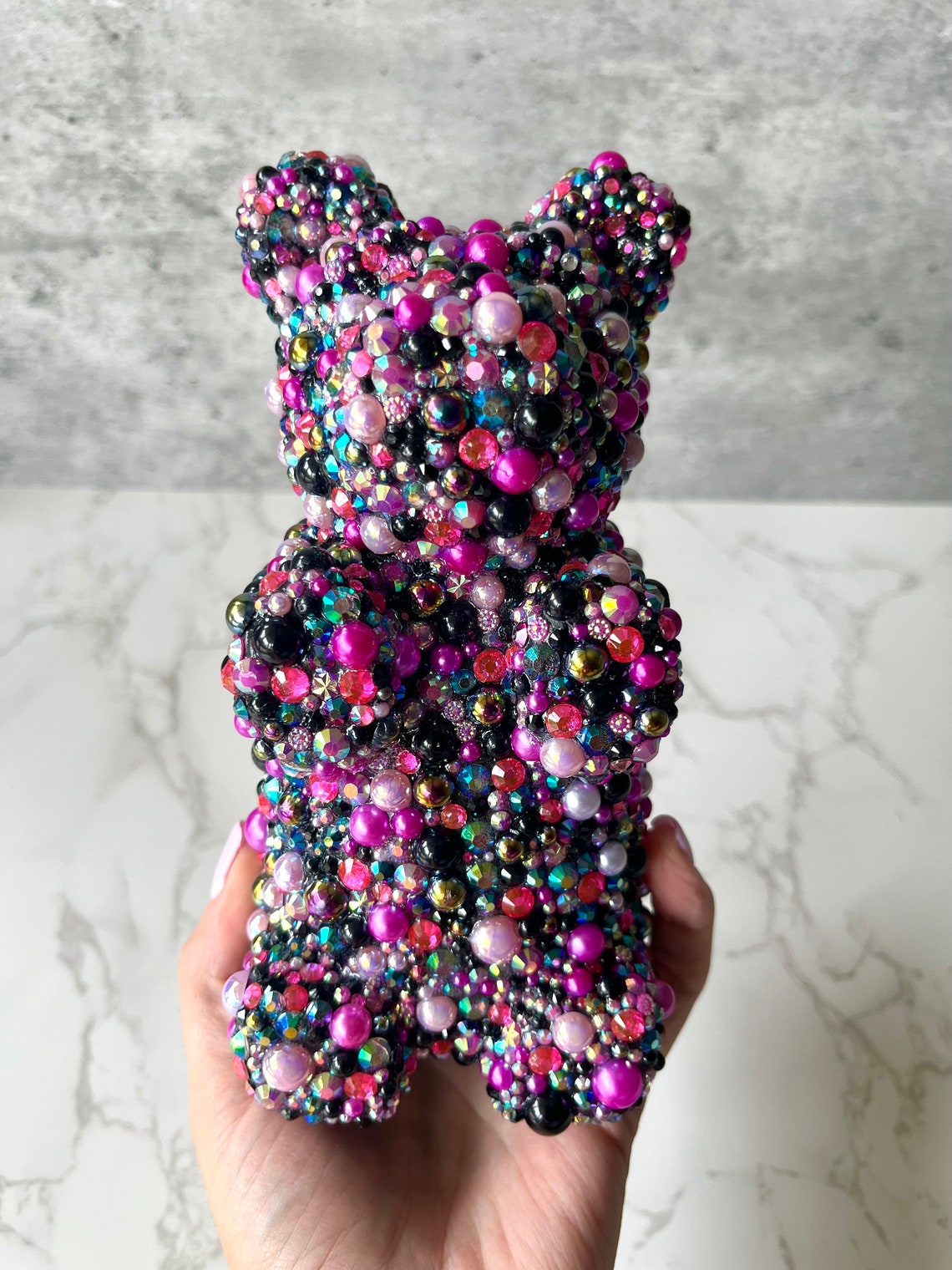 XL Resin and Rhinestone Gummy Bear- Multicolor Bling/home Decor ...