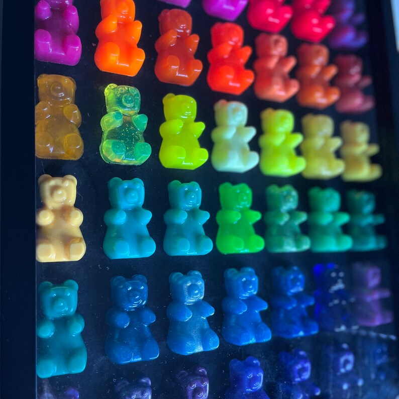 Resin Gummy Bear Wall Art, Gummy Bear Shadow Box, Pop Art, Home Decor ...