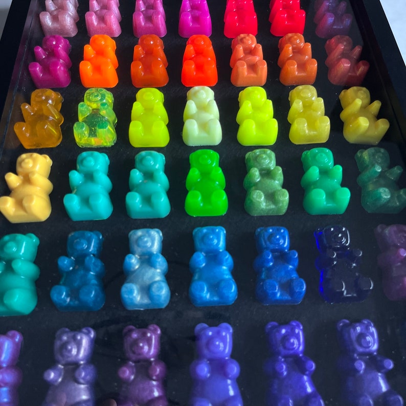 Resin Gummy Bear Wall Art, Gummy Bear Shadow Box, Pop Art, Home Decor ...