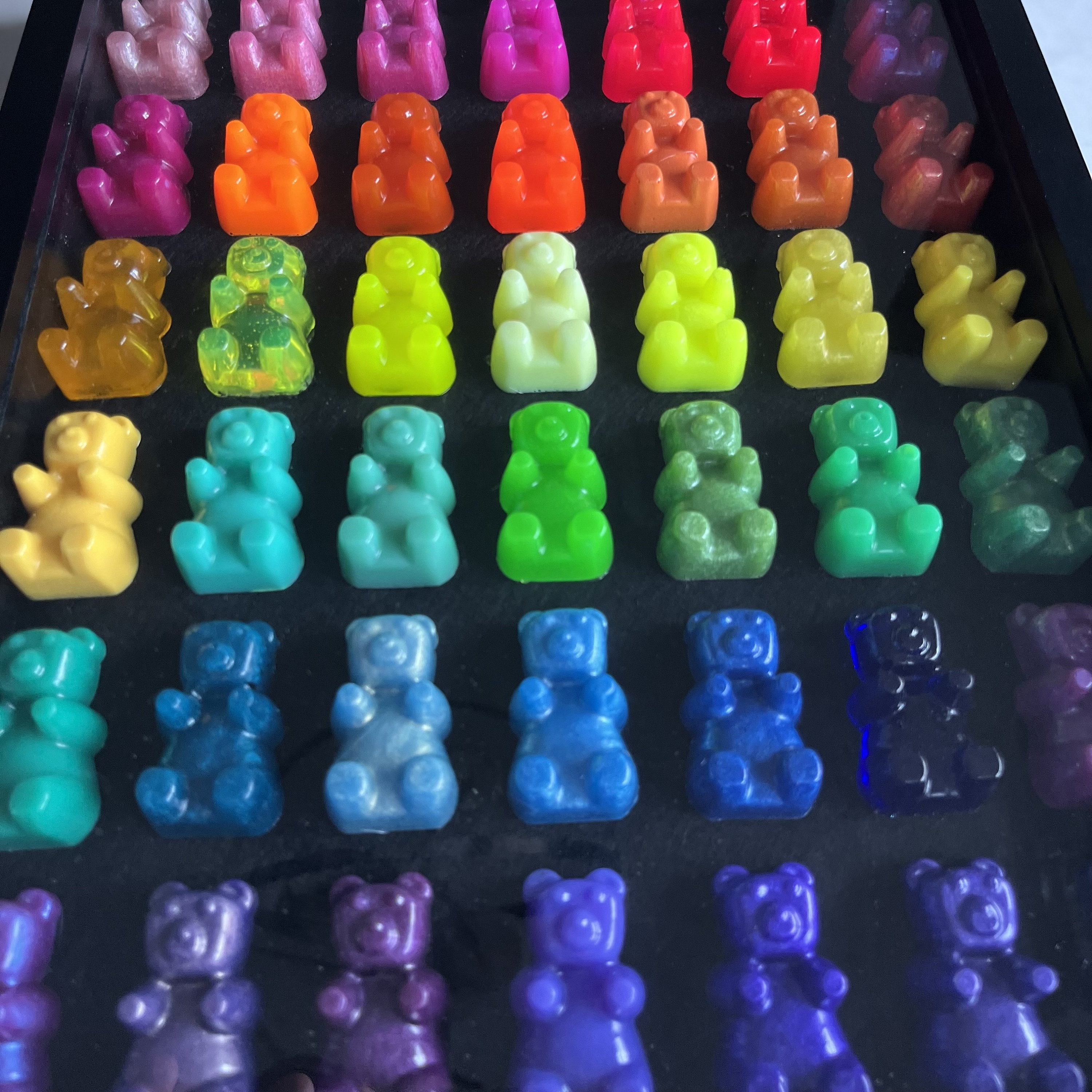 Resin Gummy Bear Wall Art, Gummy Bear Shadow Box, Pop Art, Home Decor ...