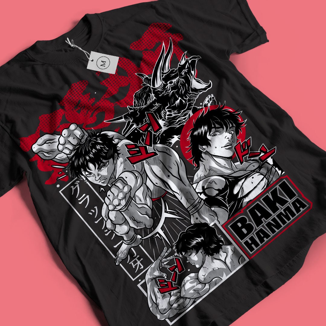 Baki T-shirt, Baki Hanma T-shirt, Baki the Grappler T-shirt, Yujiro ...