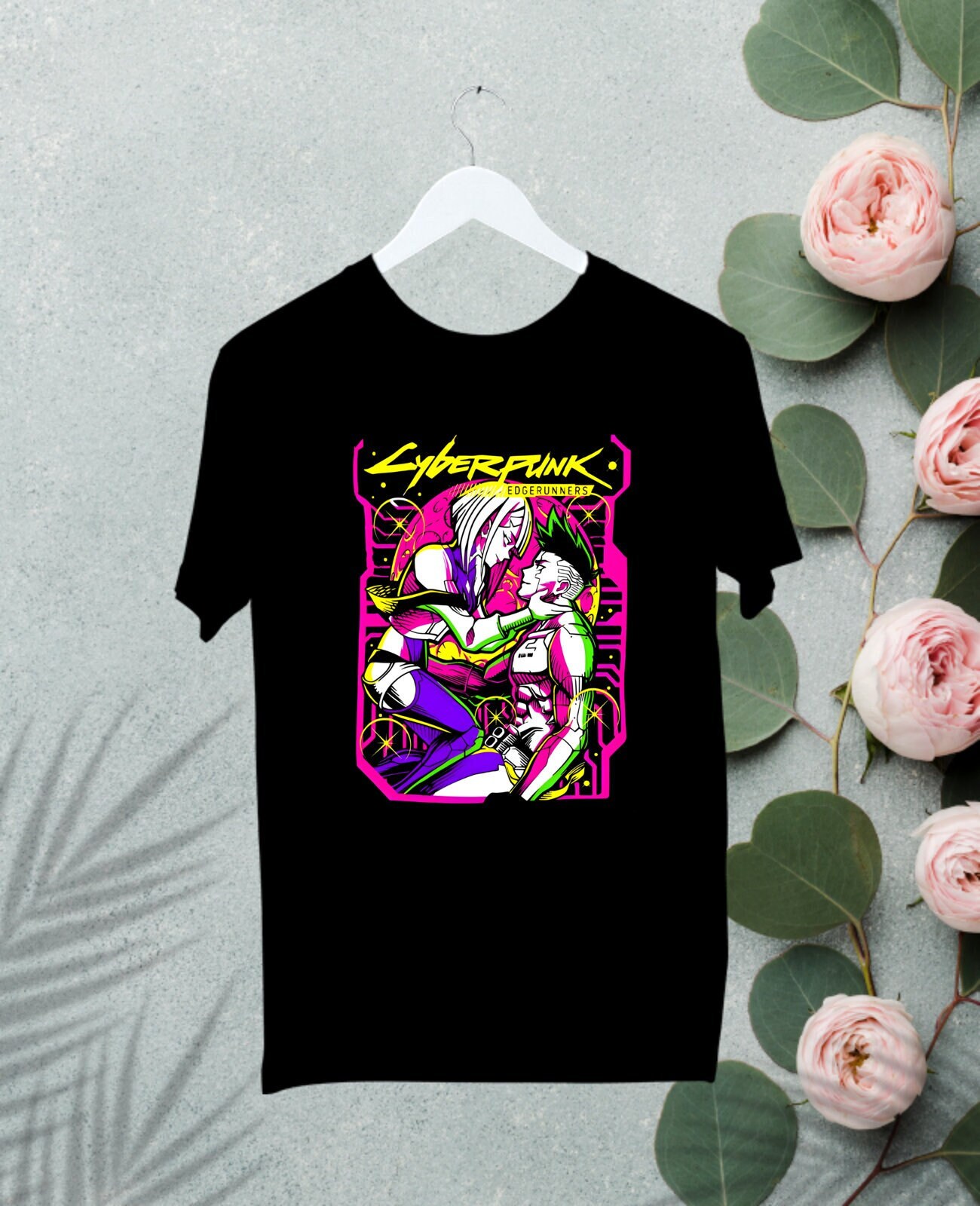 Cyberpunk Edgerunners Shirt, Edge Runners DAVID & LUCY Neon Shirt ...