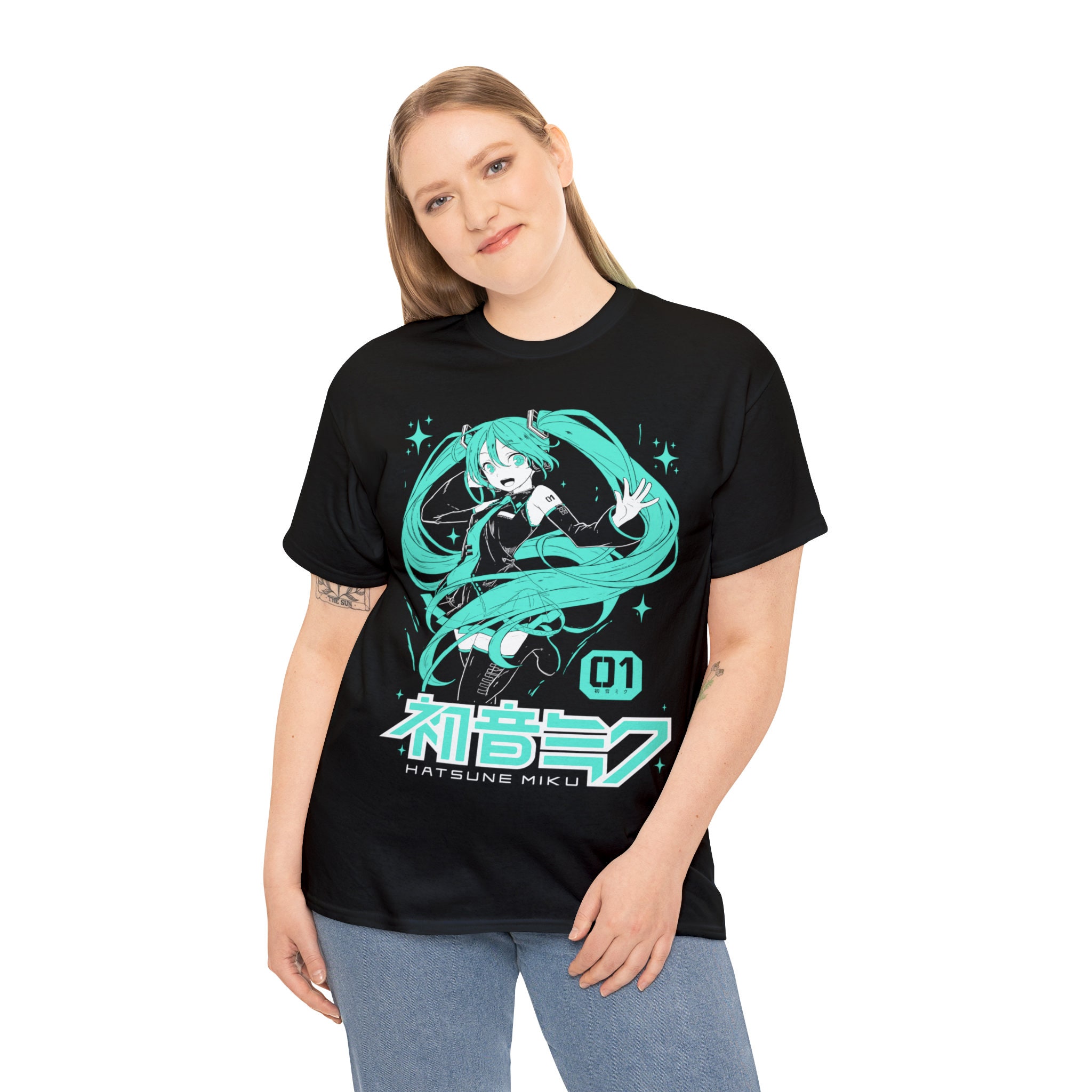 Hatsune Miku T-shirt Anime Girl Kawaii Project Diva Vocaloid Shirt ...