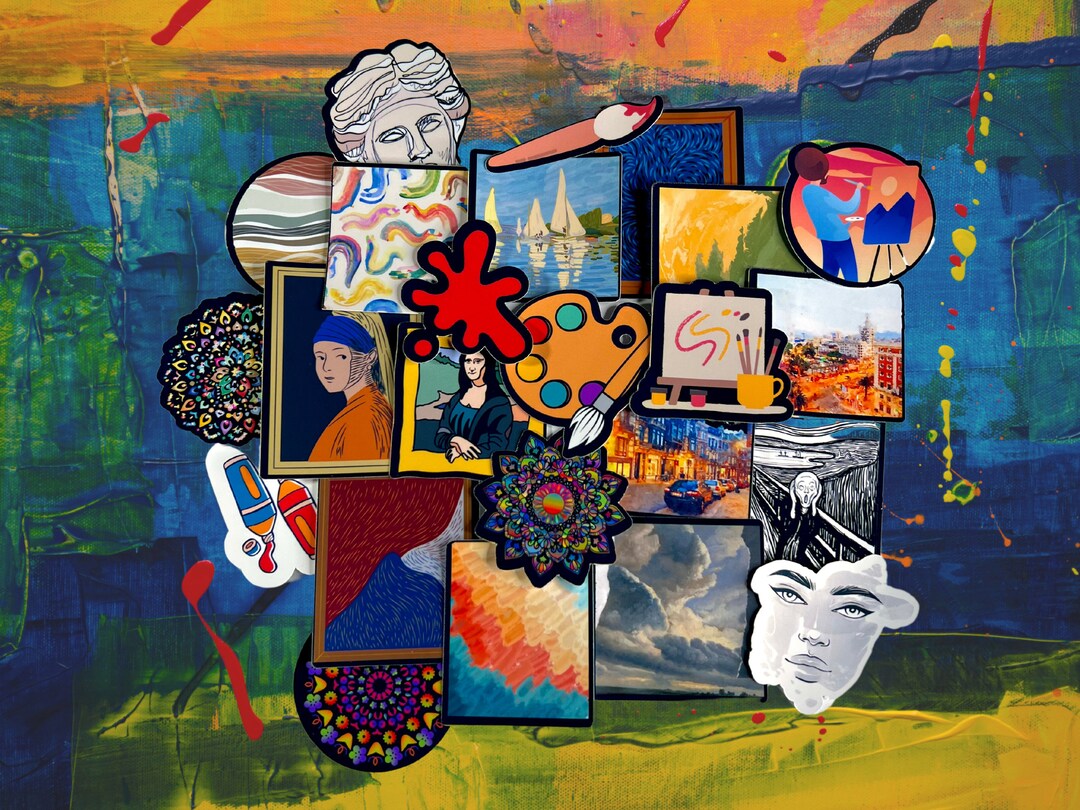 Art Icon Vinyl Stickers, Mixed Colors, Scrapbooking, Laptops (24 Pack ...