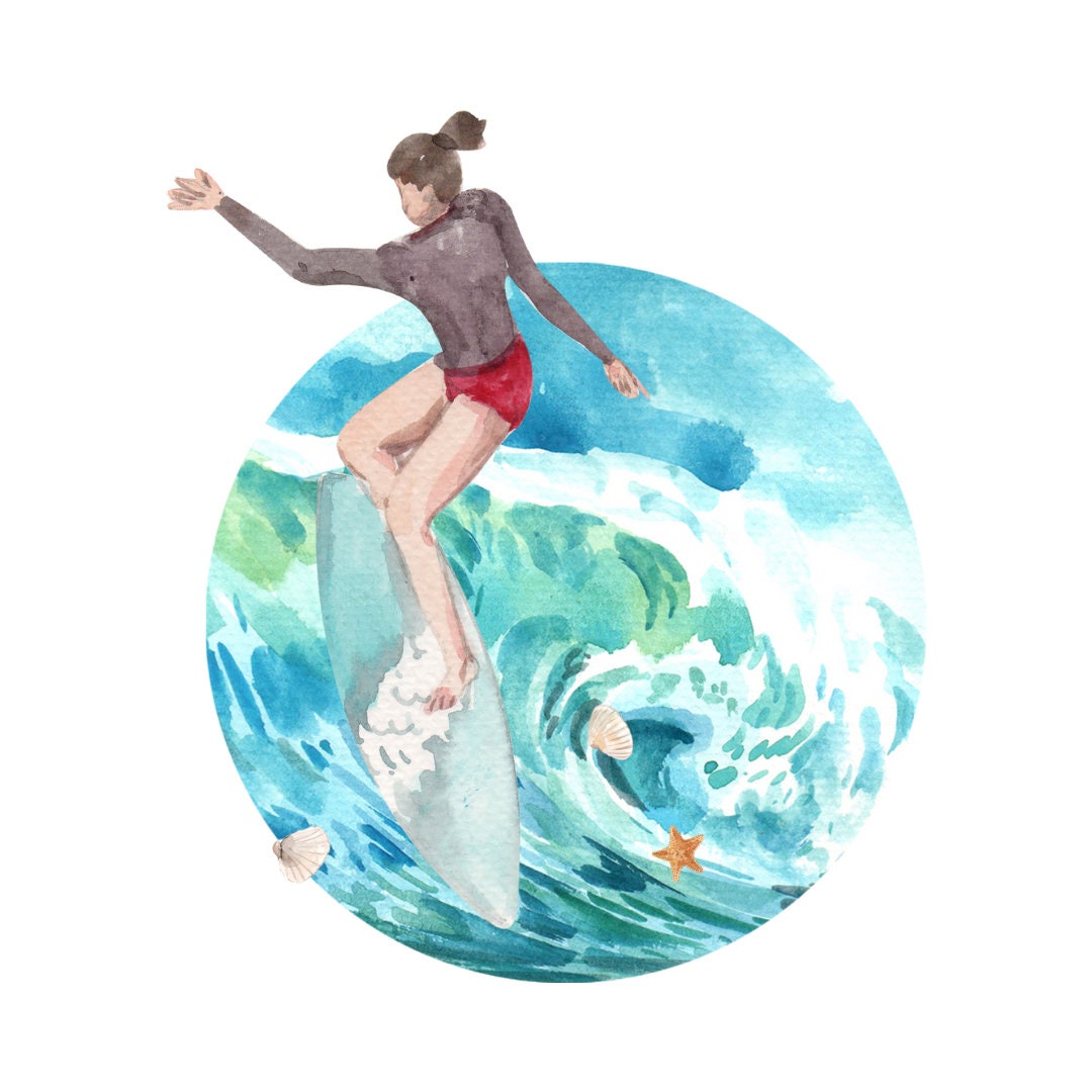 48 Tropical Surfing Stickers, Matte Finish, Waterproof - Etsy