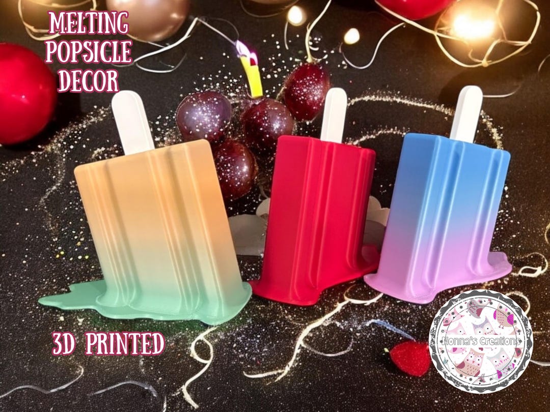 Melting Popsicle – 3D Printed Drippy Delight - Etsy