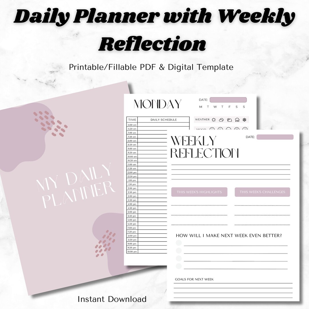 Printable Editable Weekly Schedule, Minimalist Weekly Planner to Do ...