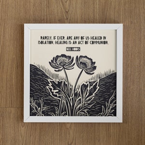 Healing is an Act of Communion, Bell Hooks Quote, Bell Hooks Print ...