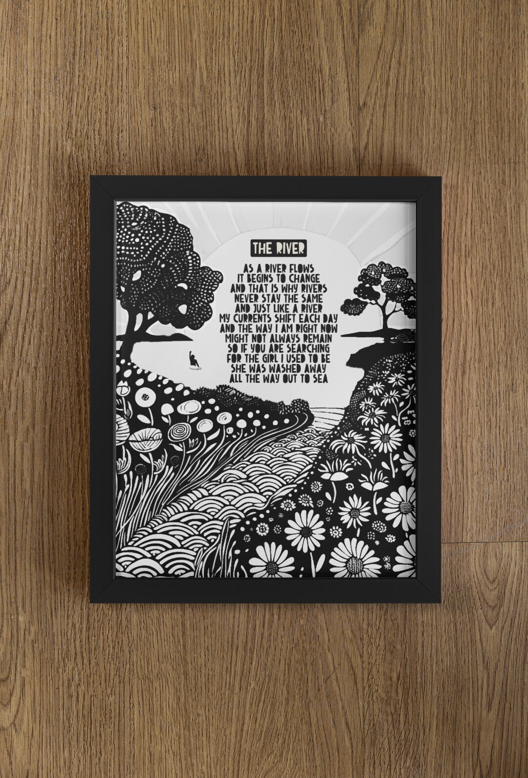 The River Poem, My Currents Shift Each Day, Poem, Poem Print, Poetry ...