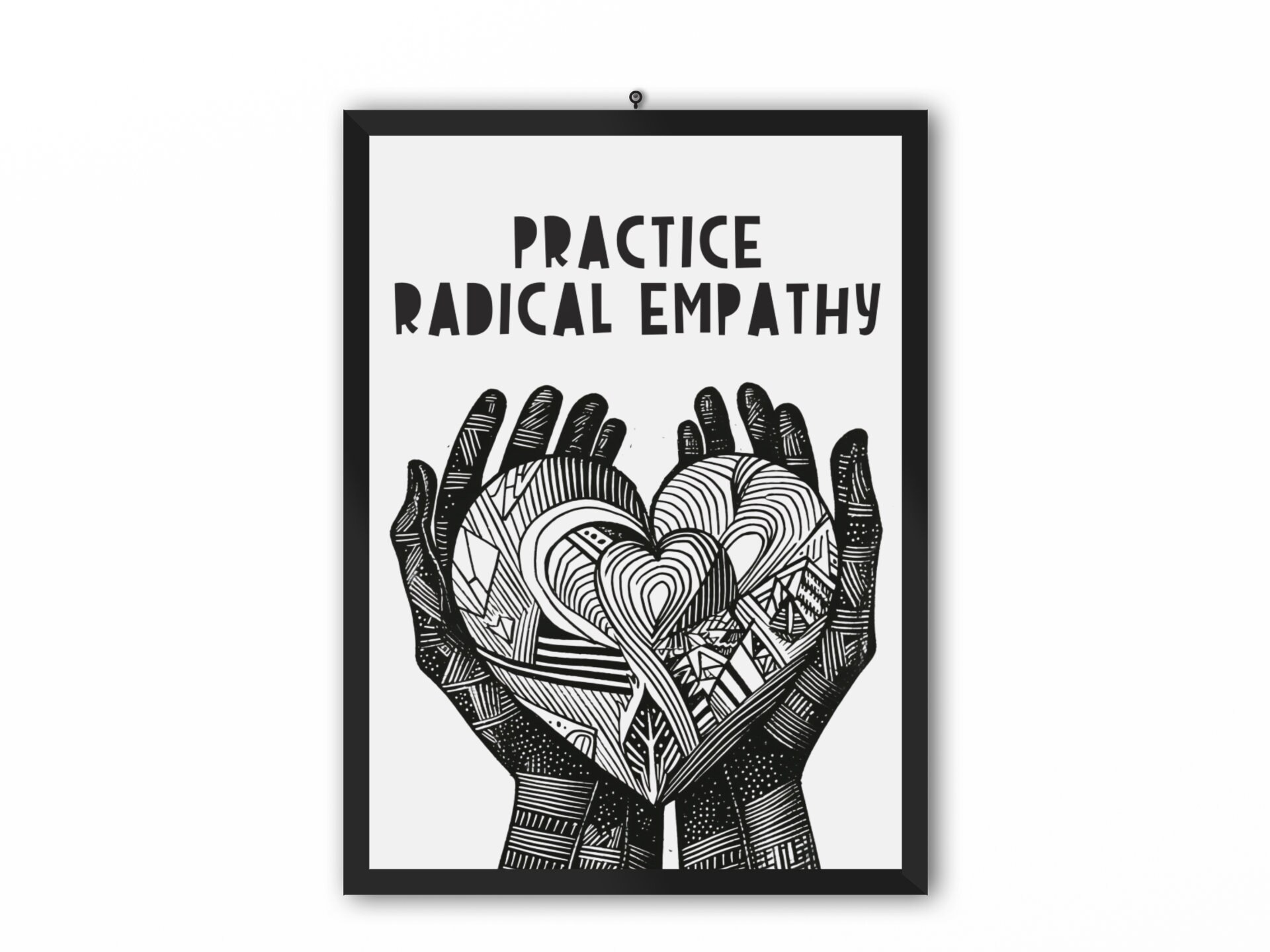 Practice Radical Empathy Lino Style Block Style Print - Etsy