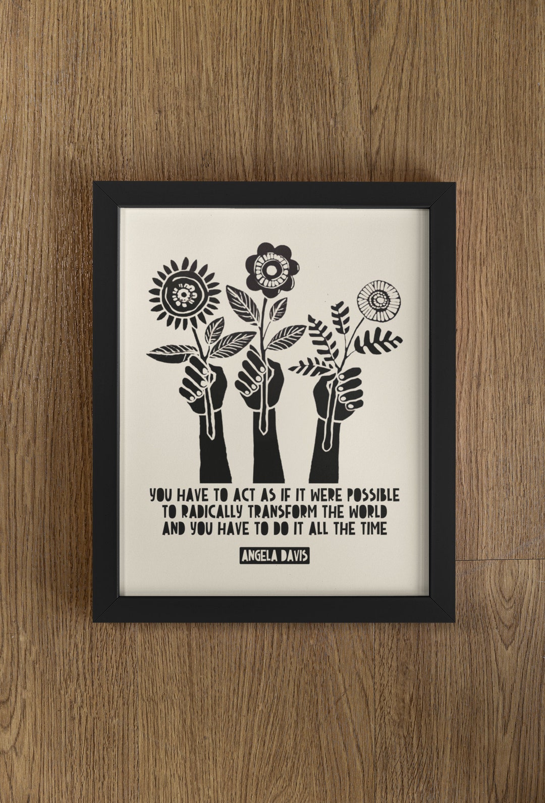 Angela Davis Quote Print, Radically Transform the World, Angela Davis ...