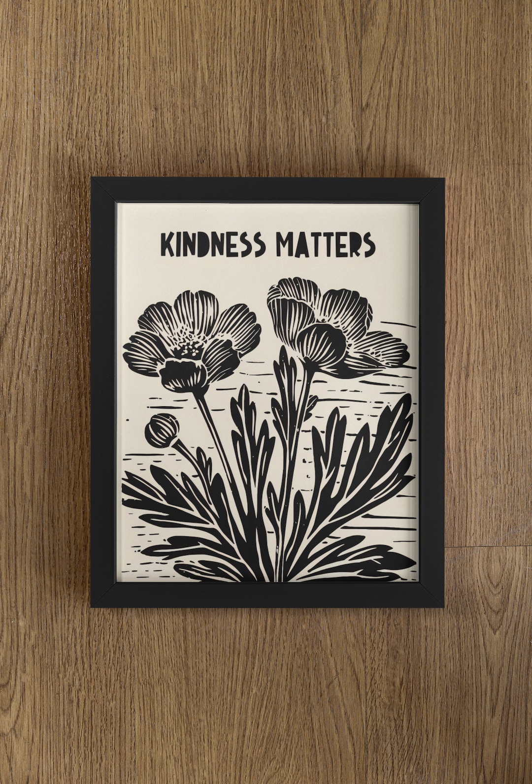 Kindness Matters, Black and White Wall Art, Black and White Print, Gift ...