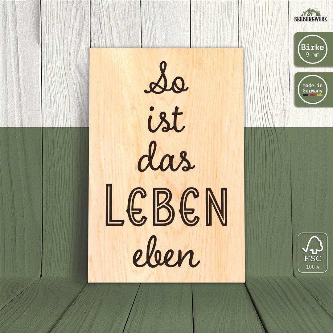 Premium Wooden Sign – That's Just Life | Humorous Wall Decor | Life ...