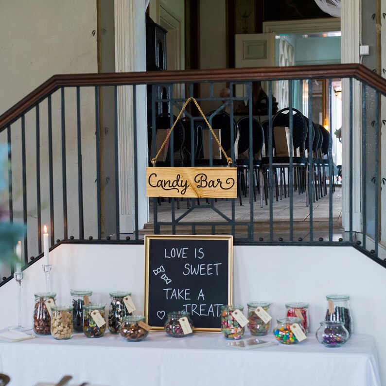 Candy Bar Sign Made of Solid Wood for Hanging in Vintage Style ...