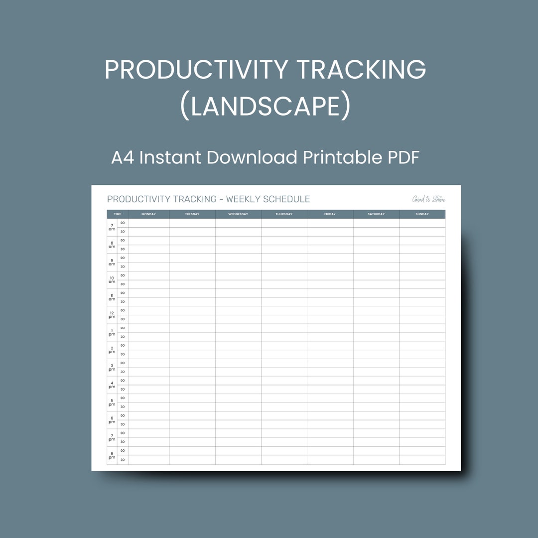 Weekly Productivity Planner Printable, Goal Planner, Habit Tracker ...