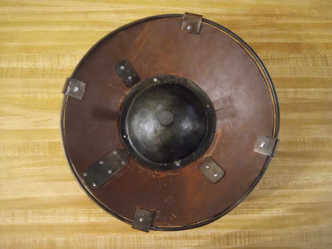 15th Century Convex Hardened Leather Buckler/shield With Central Prong ...