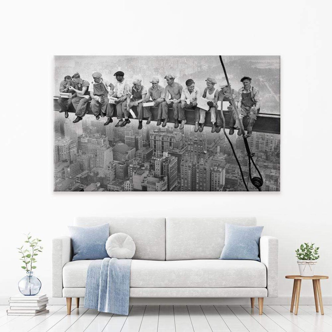 Lunch Atop A Skyscraper Canvas Print, Ready to Hang, Rockefeller Center ...