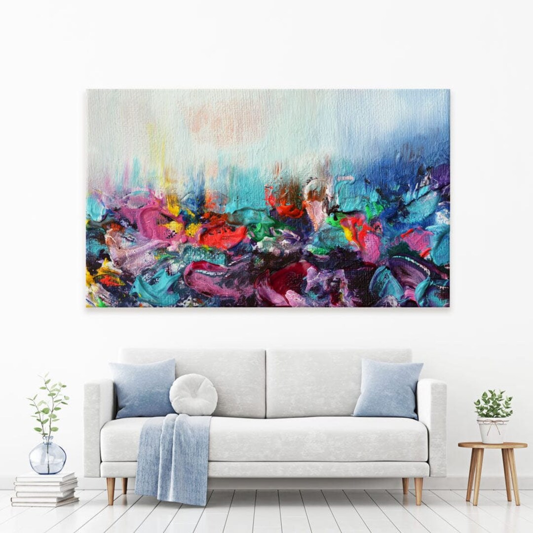 Rainbow Smear Canvas Print - Etsy