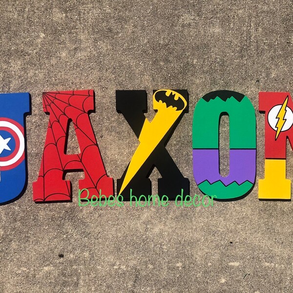 Superhero Letters - Etsy