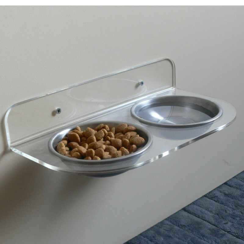 Wall Mount Dog Bowl - Etsy