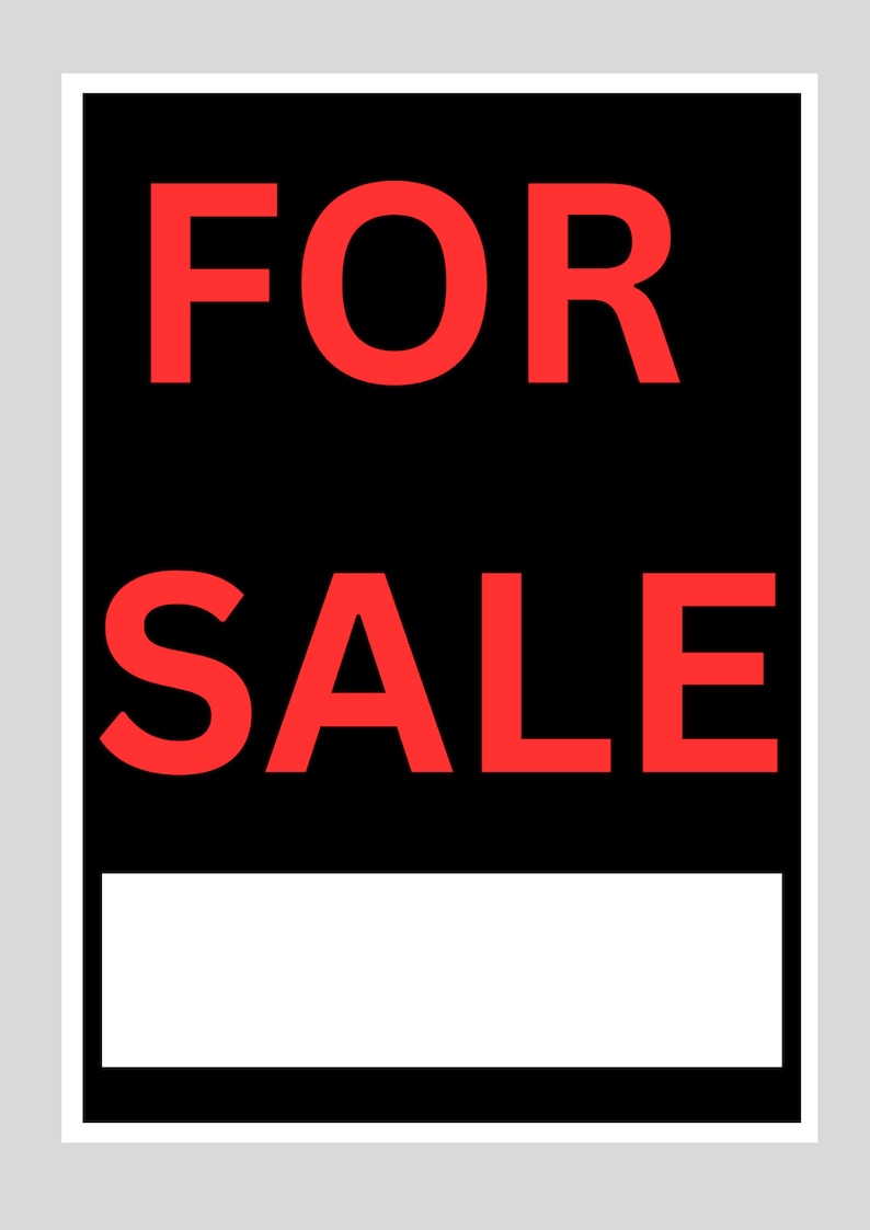Printable for Sale or Rent Sign - US Letter and A4 Sizes, Instant ...