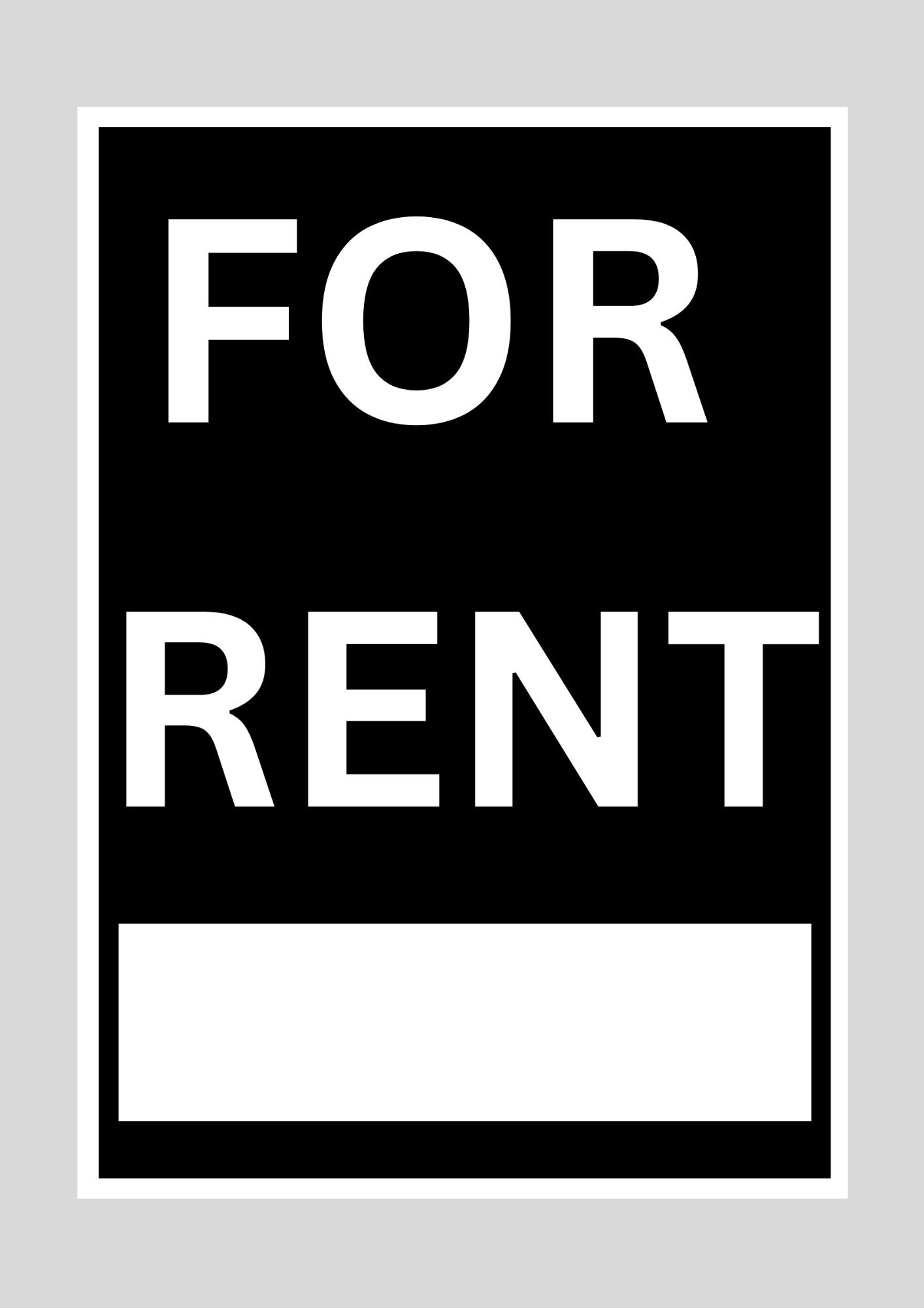 Printable for Sale or Rent Sign - US Letter and A4 Sizes, Instant ...