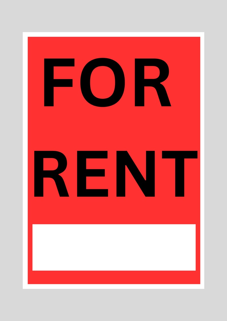 Printable for Sale or Rent Sign - US Letter and A4 Sizes, Instant ...