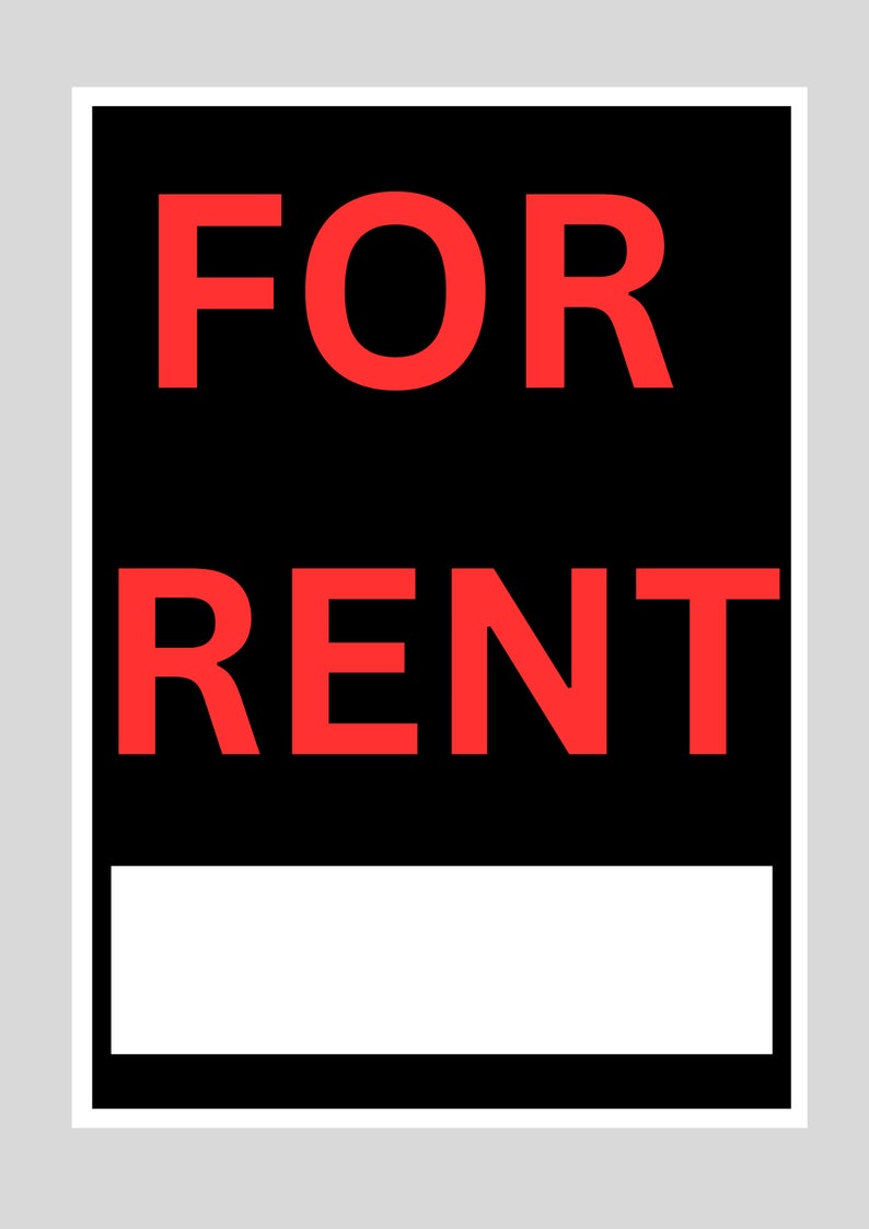 Printable for Sale or Rent Sign - US Letter and A4 Sizes, Instant ...