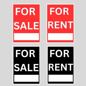 Printable for Sale or Rent Sign - US Letter and A4 Sizes, Instant ...