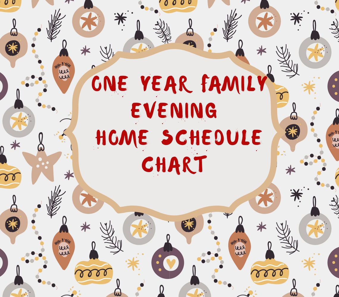 One Year PRINTABLE FHE Charts, Monthly Family Home Evening Charts ...