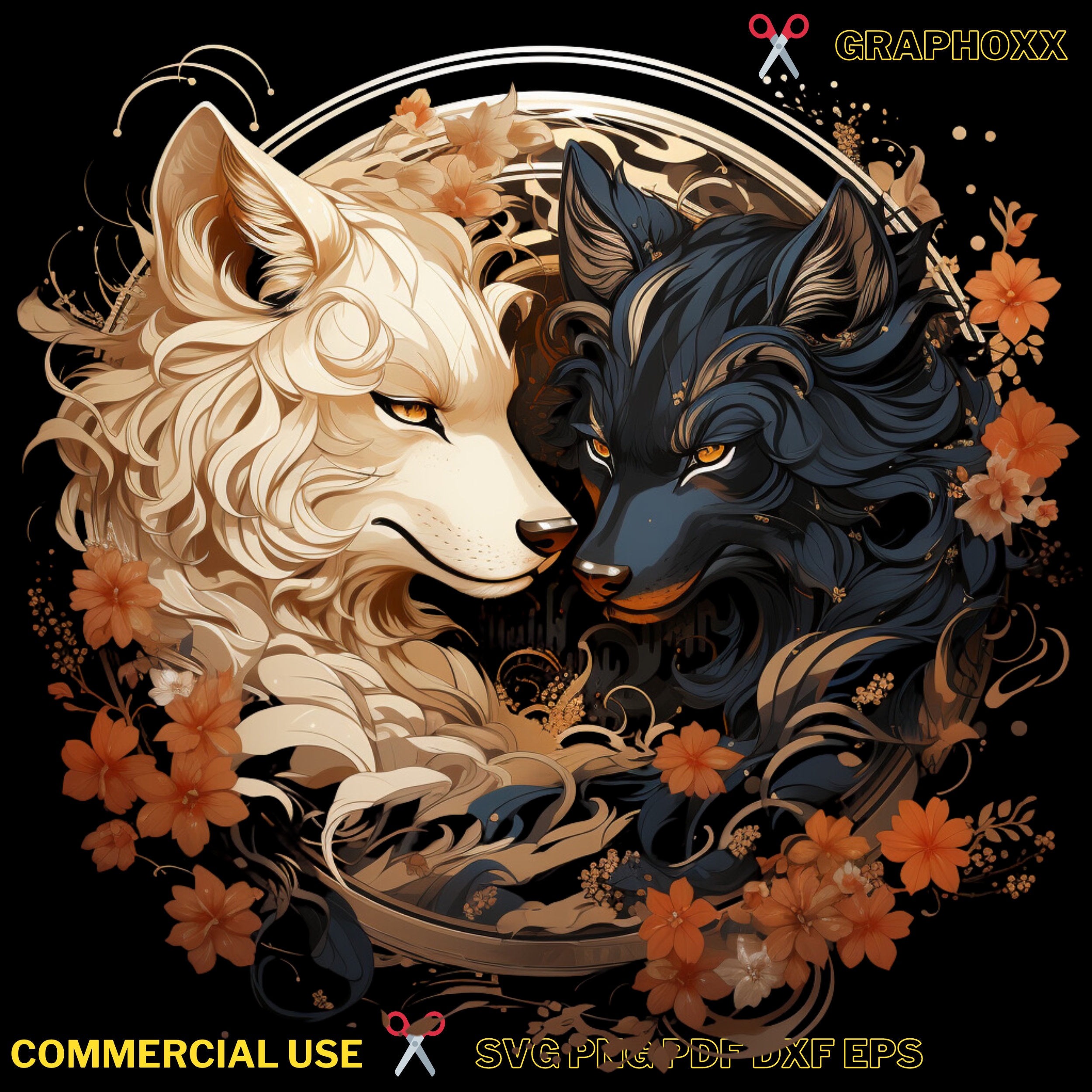 Yin Yang Wallpaper Wolf