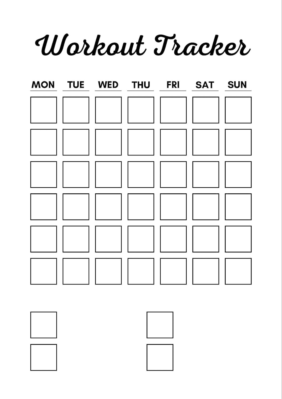 Minimalist Workout Tracker - Etsy