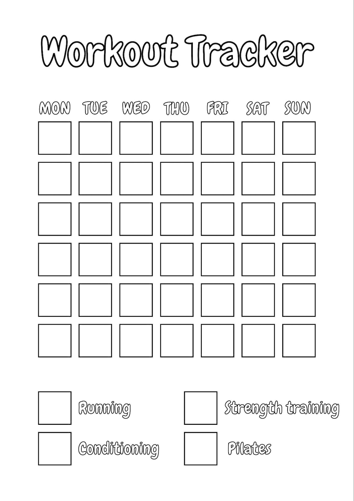 Workout Tracker - Etsy