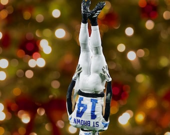 Upside Down Amon Ra St Brown Headstand Metal Christmas Holiday Ornament ...