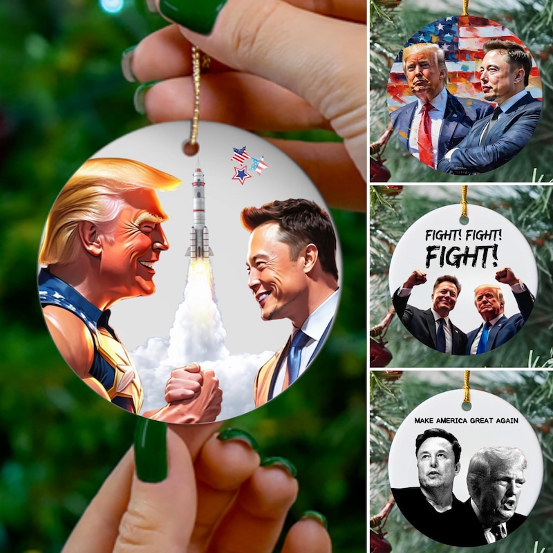 Trump and Musk Ornament - Etsy