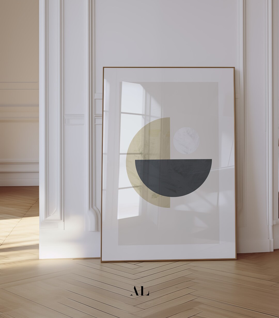 Geometric Shapes Printable Wall Art, Minimalist Geometric Print, Modern ...