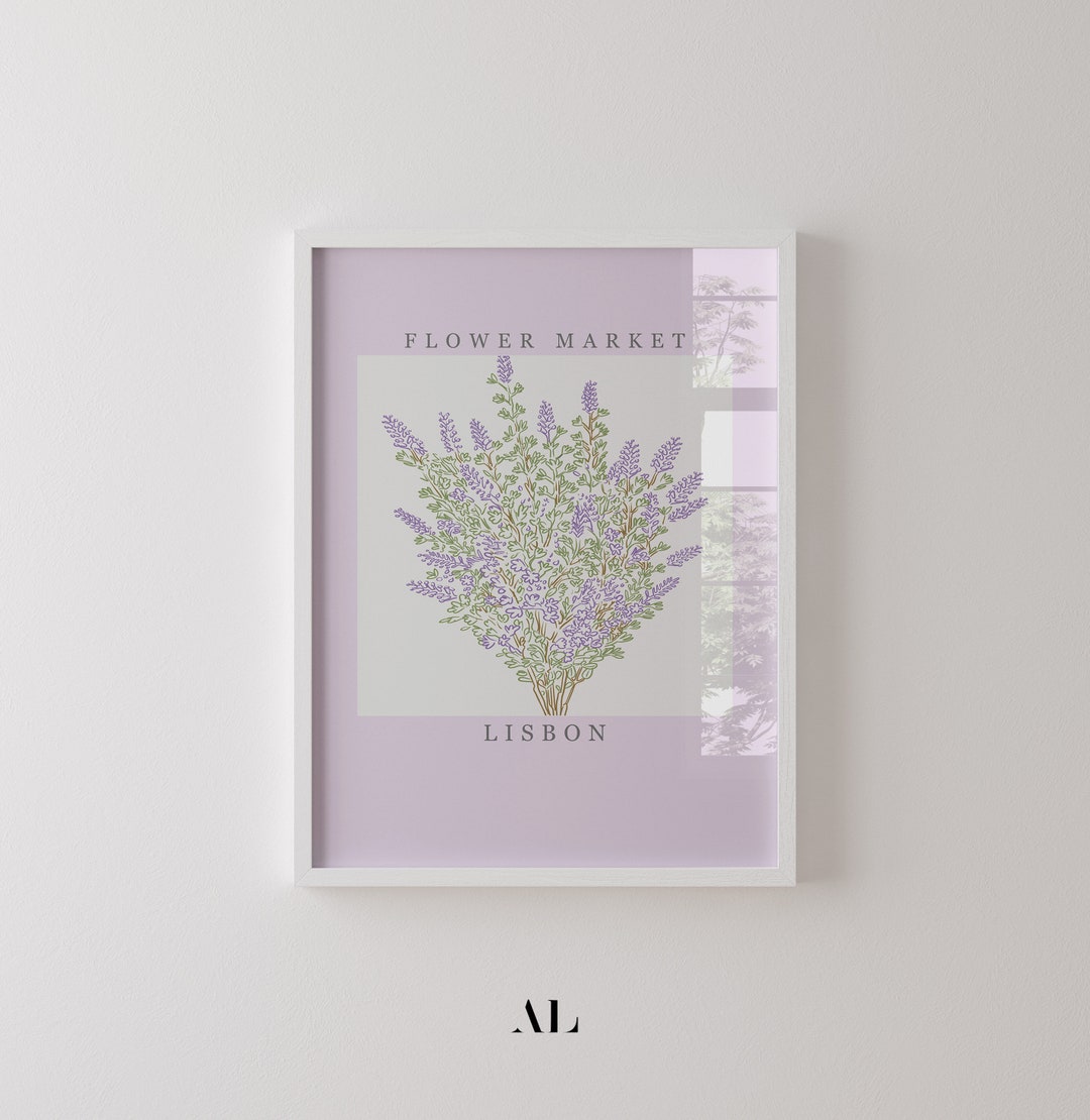 Lisbon Flower Market Poster, Flower Market Printable Wall Art, Lisbon ...
