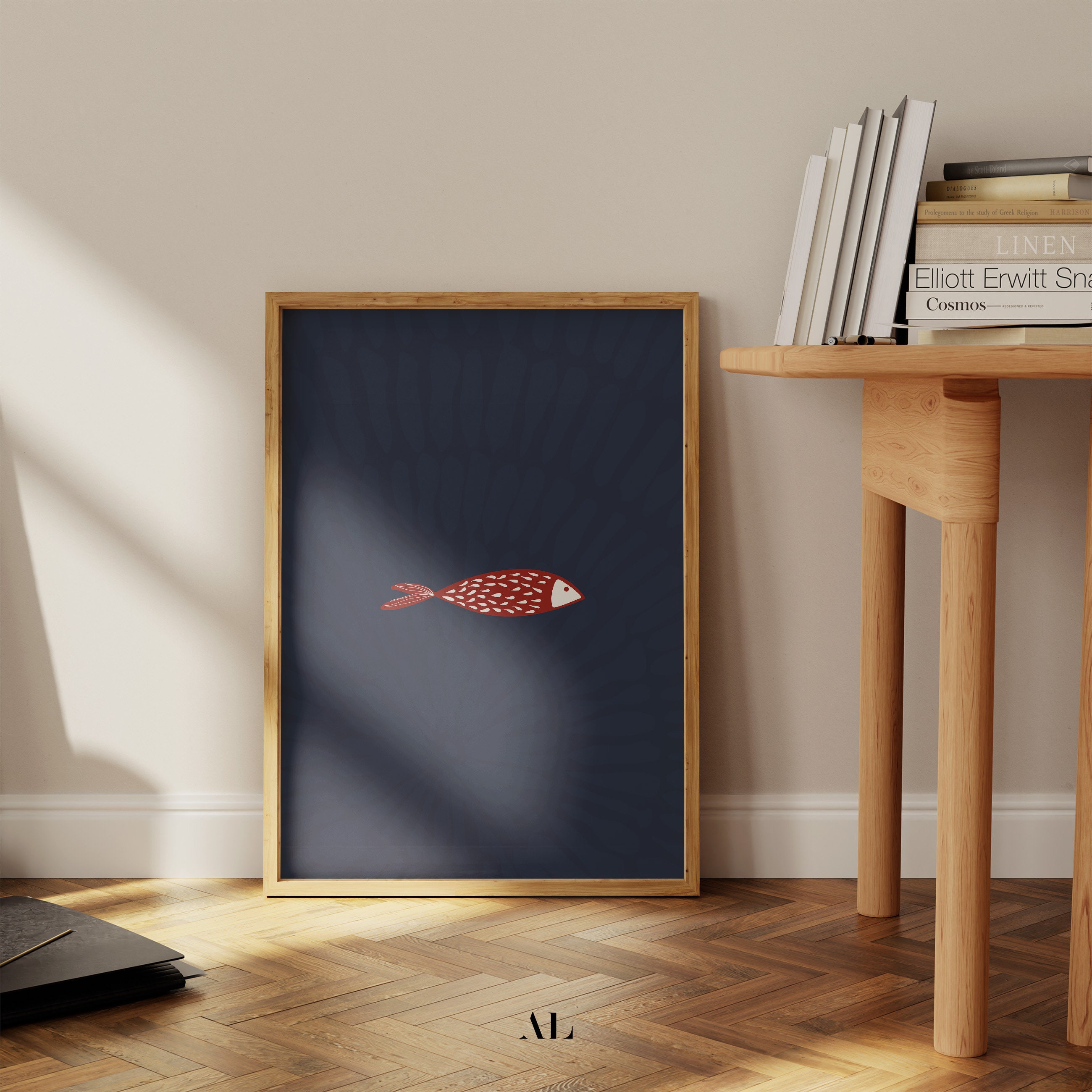 Set of 2 Fish Art Prints, Modern Fish Prints Set of 2, Abstract Fish ...