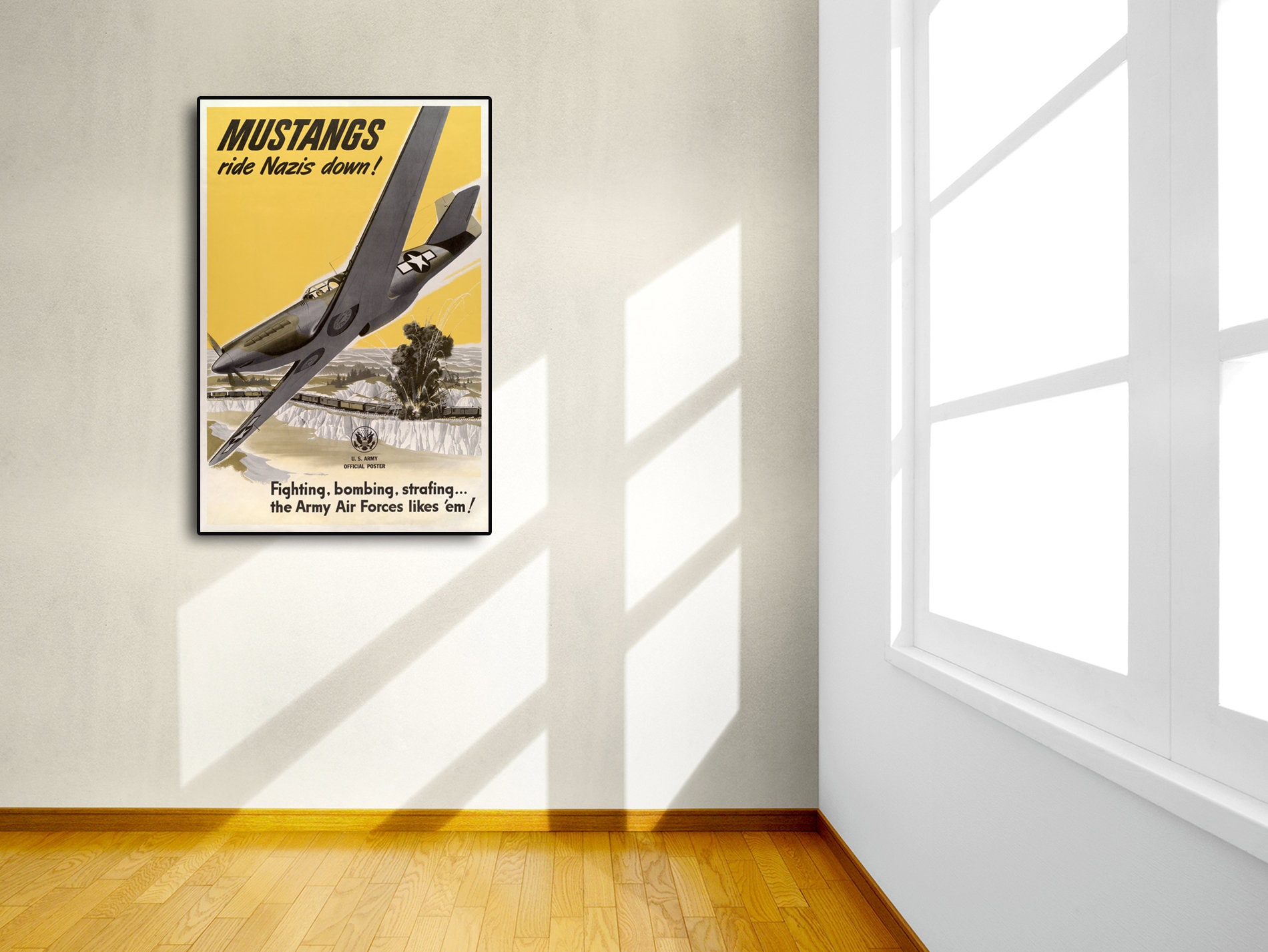 WW2 Mustangs Ride Nazis Down Vintage Style 1943 World War 2 - Etsy