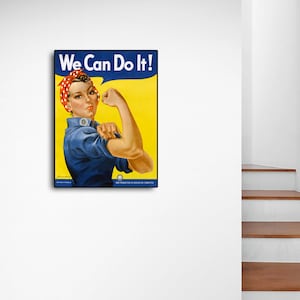 Rosie the Riveter We Can Do It! - Vintage Style 1943 World War 2 Poster ...