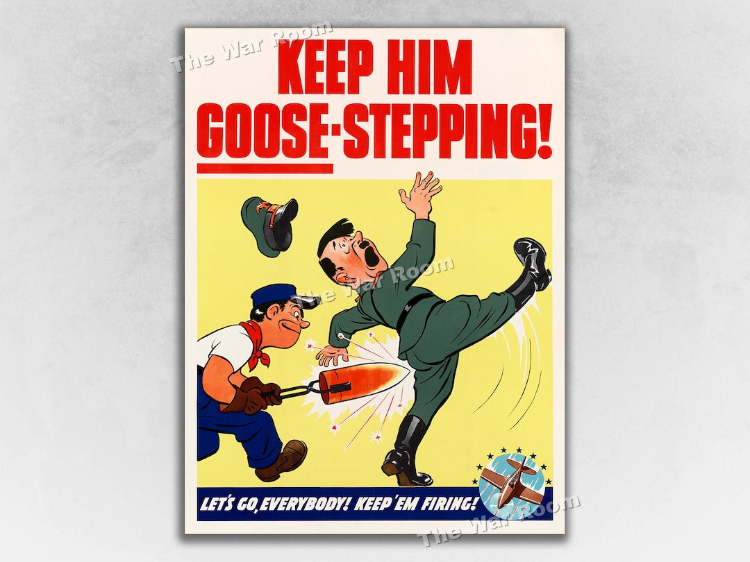 1942 Keep Him Goose-stepping - Keep 'em Firing - Vintage WW2 Era ...