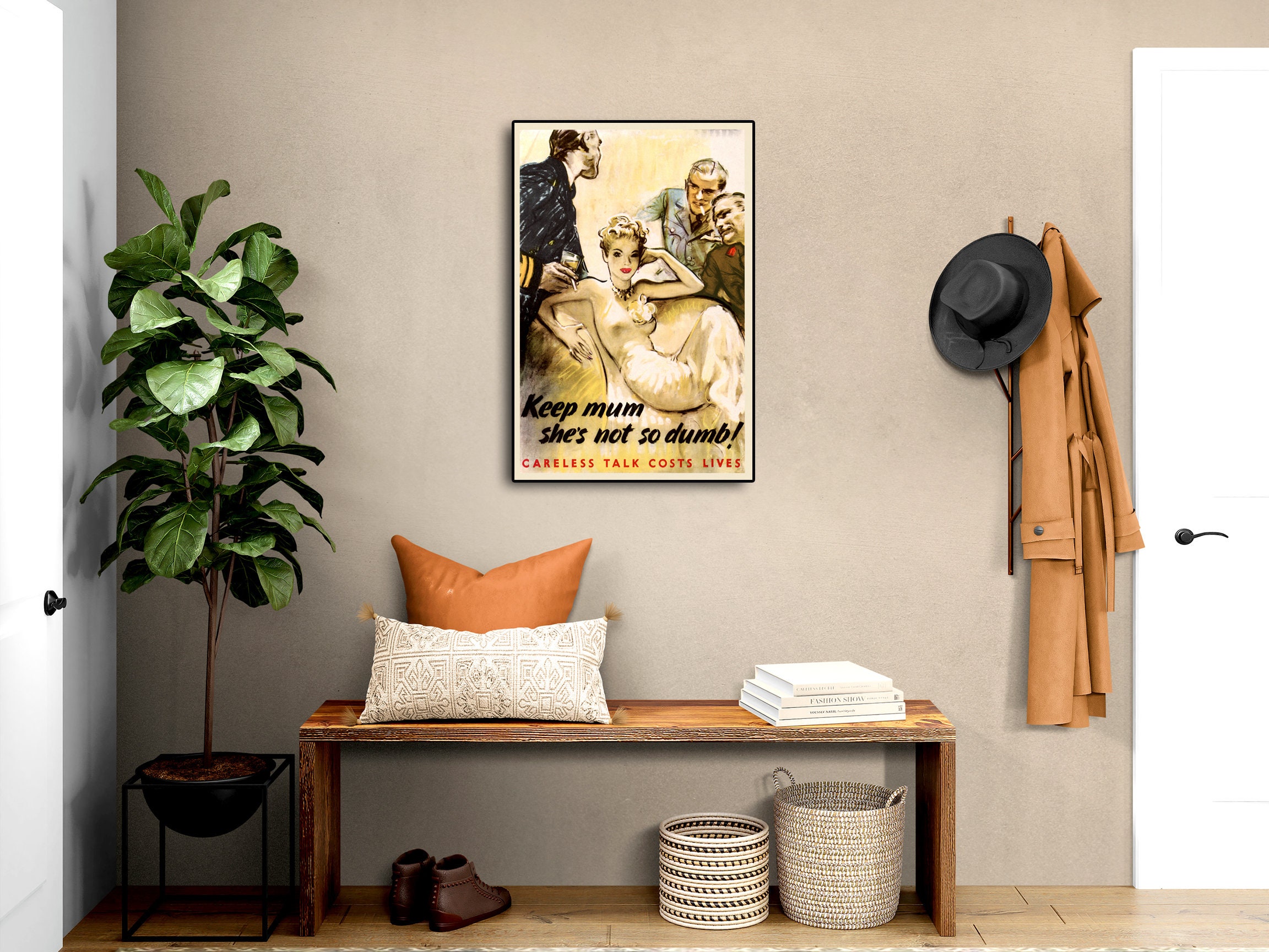 1943 keep Mum She's Not so Dumb WW2 Era Female Spy War - Etsy