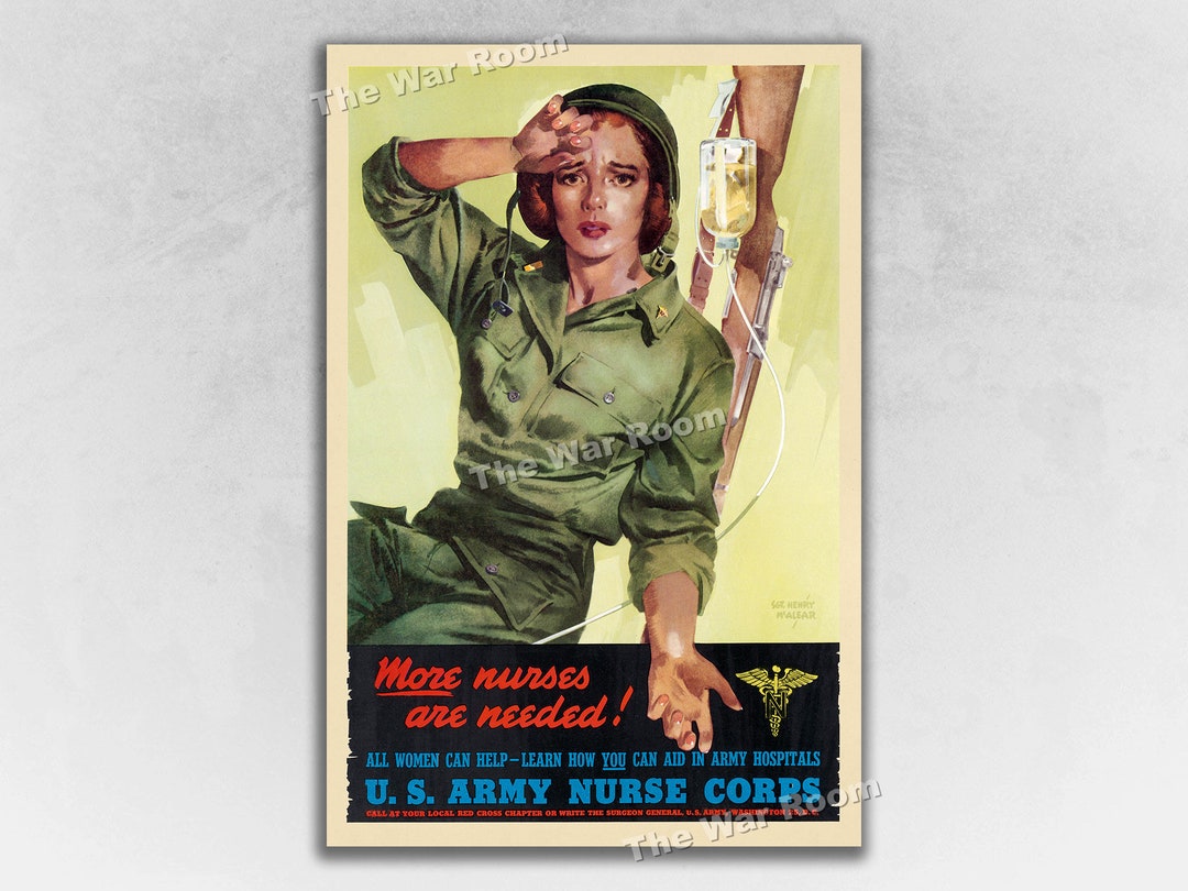 1944 More Nurses Are Needed! - Join the Army Nurse Corps - Vintage WW2 ...