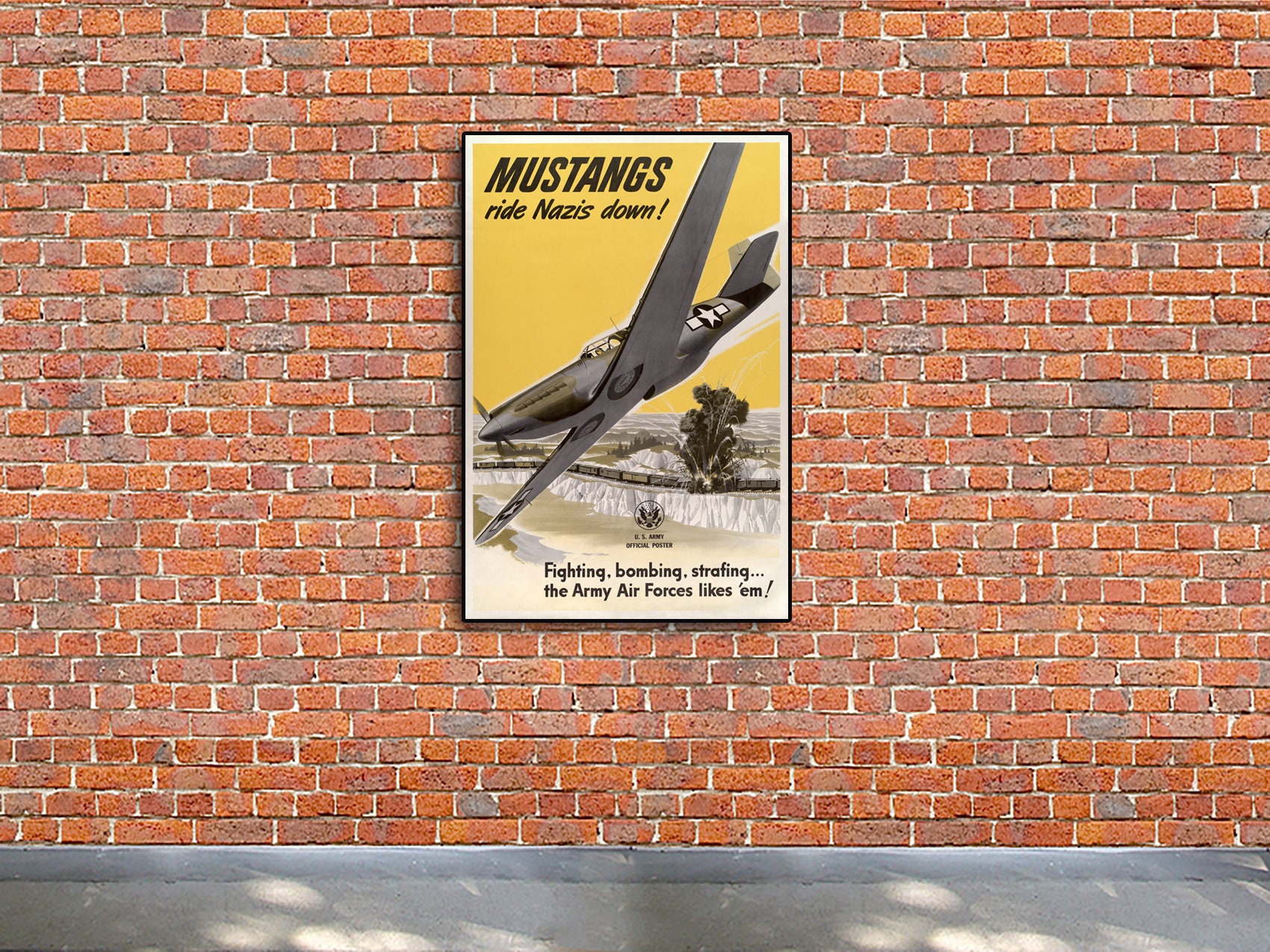 WW2 Mustangs Ride Nazis Down Vintage Style 1943 World War 2 - Etsy