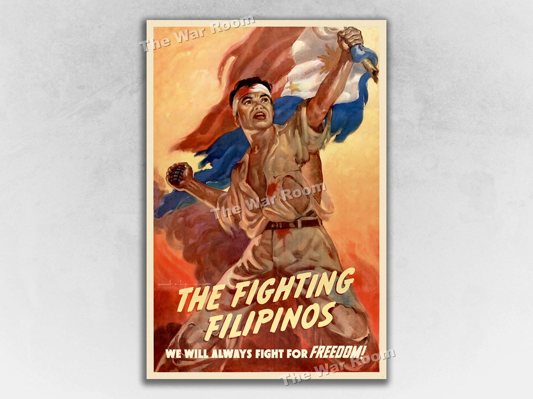 1940s the Fighting Filipinos WW2 Era War Poster - Etsy