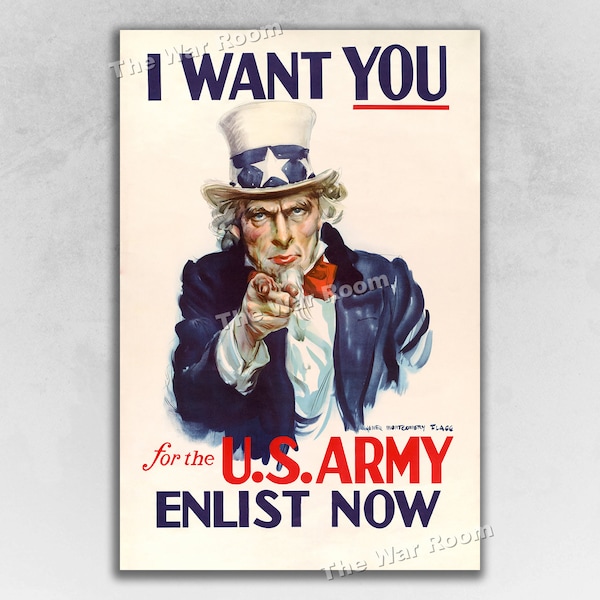I Want You Us Army Poster - Etsy