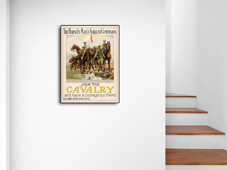 1920 Join the Cavalry! the Horse is a Noble Companion! US Army WW1 ...