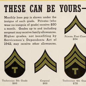 WW2 1942 "follow Me!" World War II US Army Infantry Recruiting Poster ...