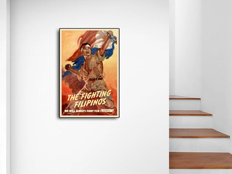 1940s the Fighting Filipinos WW2 Era War Poster - Etsy