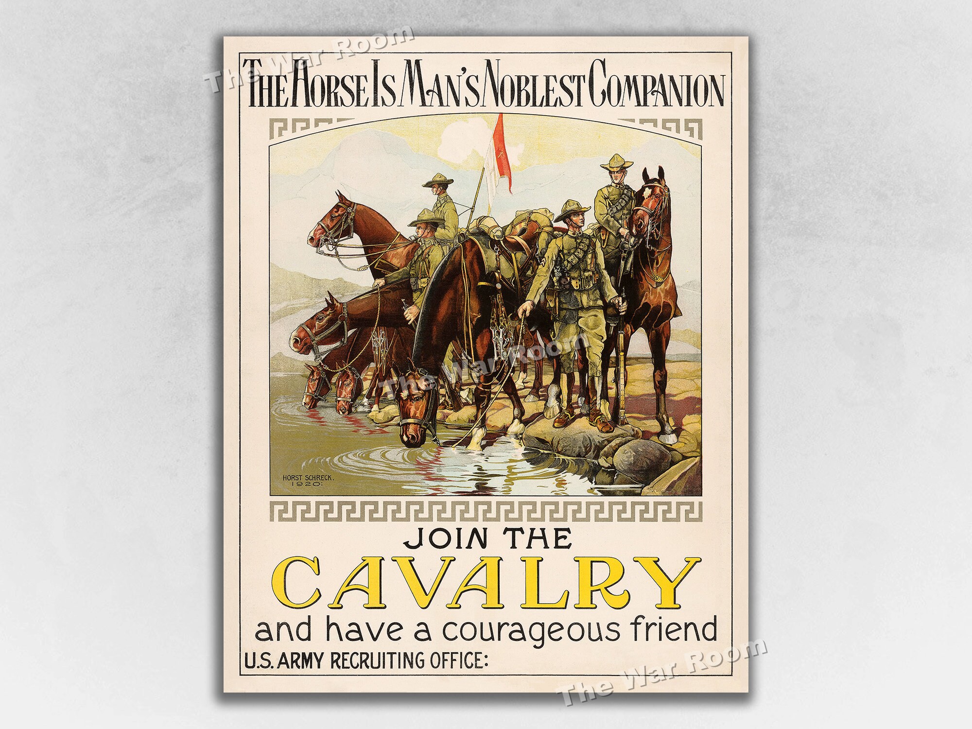 1920 Join the Cavalry! the Horse is a Noble Companion! US Army WW1 ...